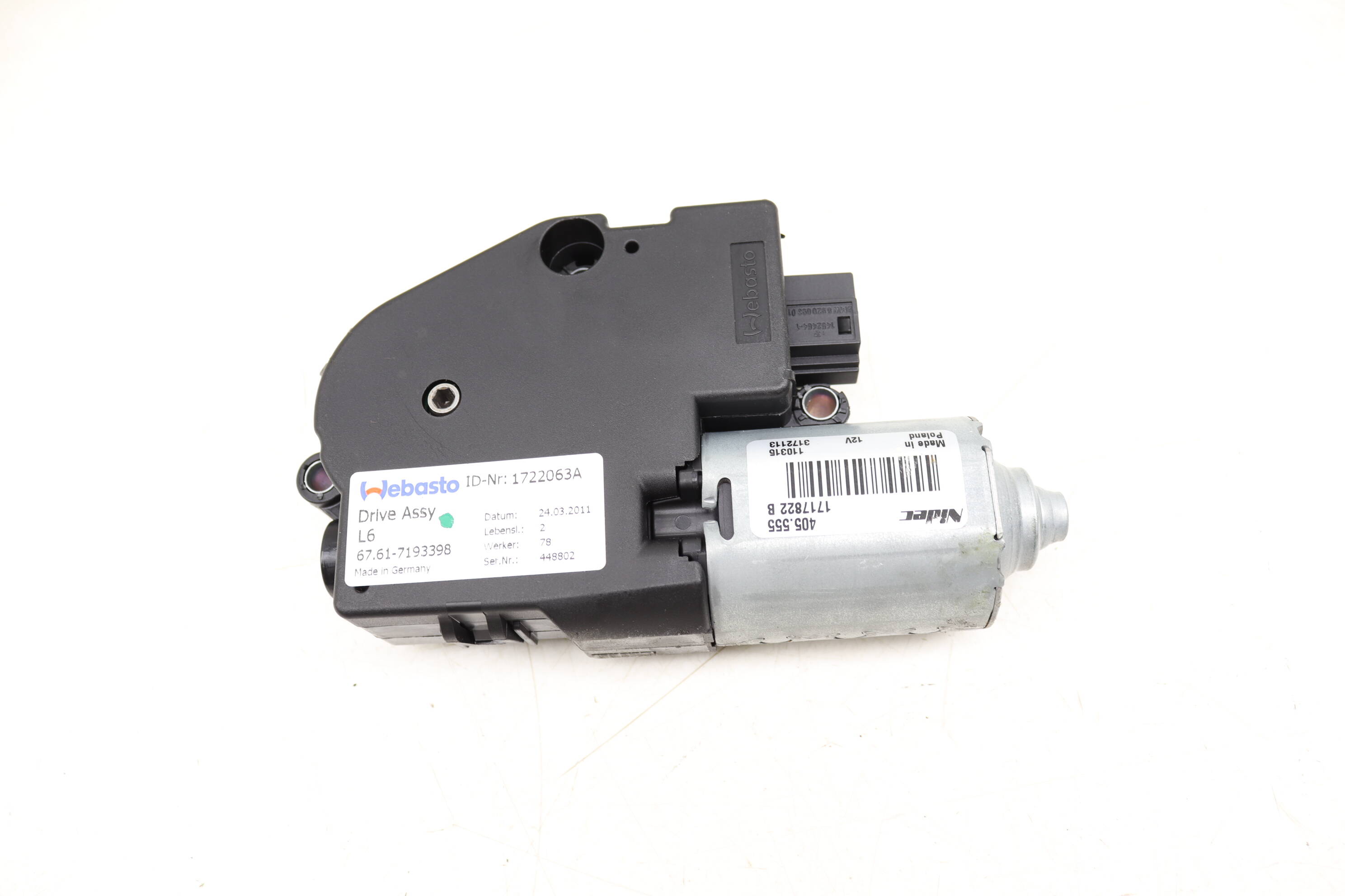BMW Sunroof / Sun Roof Motor 67617193398
