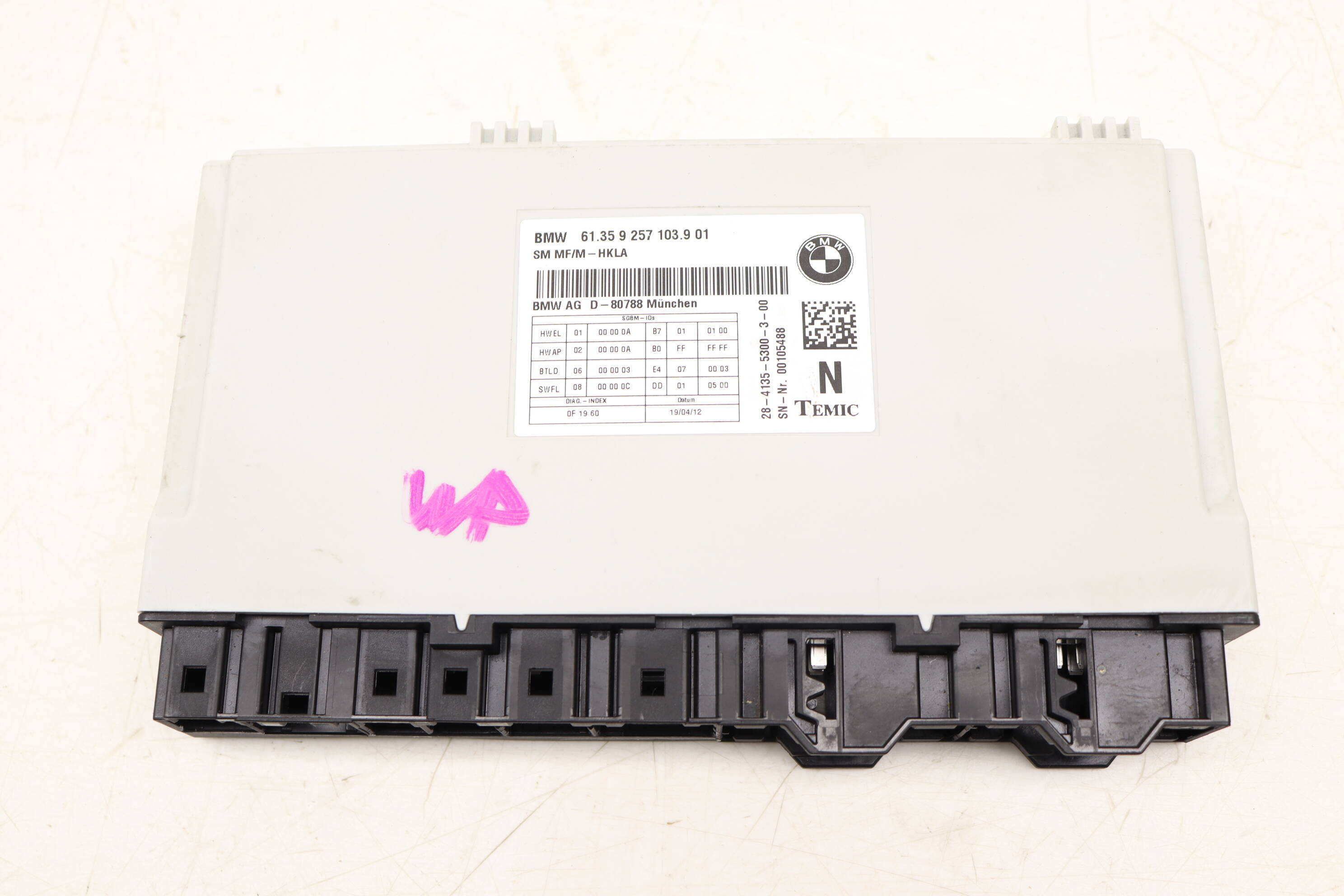 BMW Front Seat Control Module 61359257103