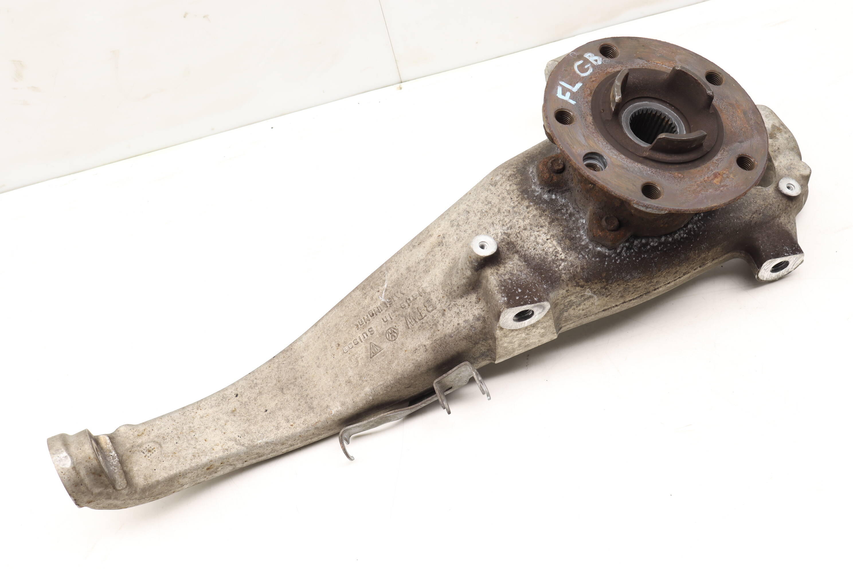 Porsche Front Left Spindle Knuckle W/ Wheel Bearing 7P0407245A